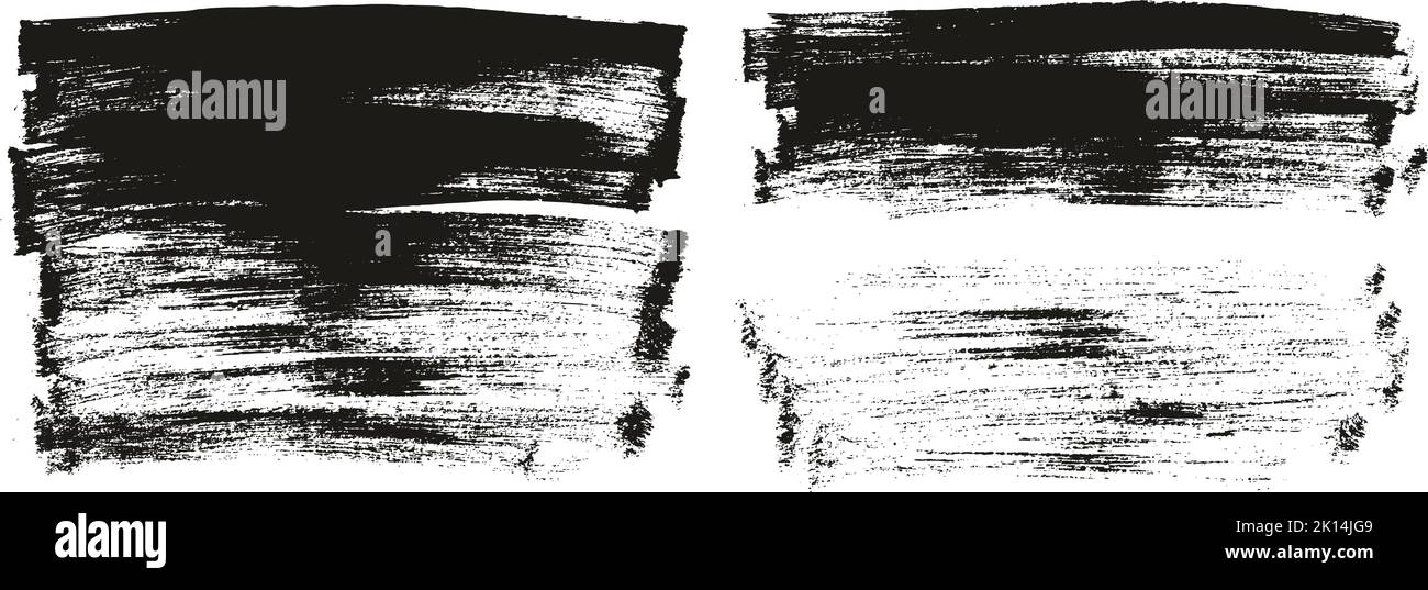 Flat Paint Brush Thin Long Background Mix High Detail Abstract Vector ...