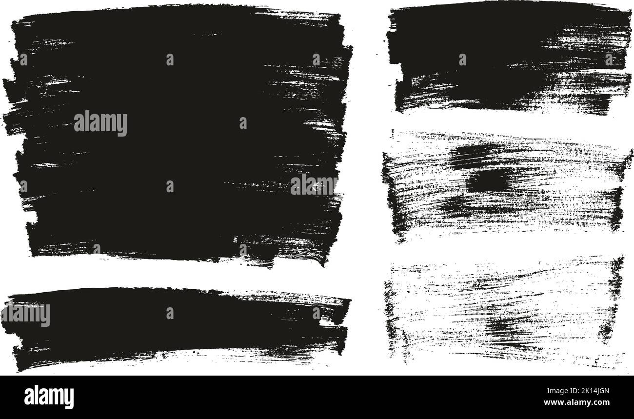 Flat Paint Brush Thin Long Background Mix High Detail Abstract Vector ...