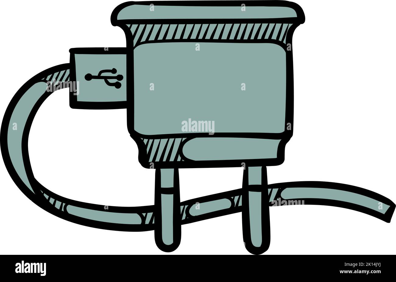 Color phone charger icon doodle sketch Stock Vector Image & Art - Alamy