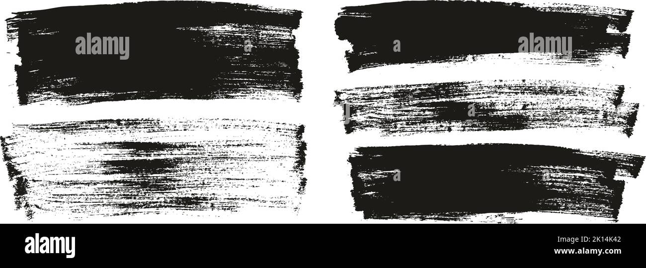 Flat Paint Brush Thin Long Background Mix High Detail Abstract Vector ...