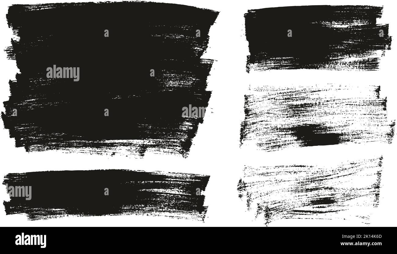 Flat Paint Brush Thin Long Background Mix High Detail Abstract Vector ...