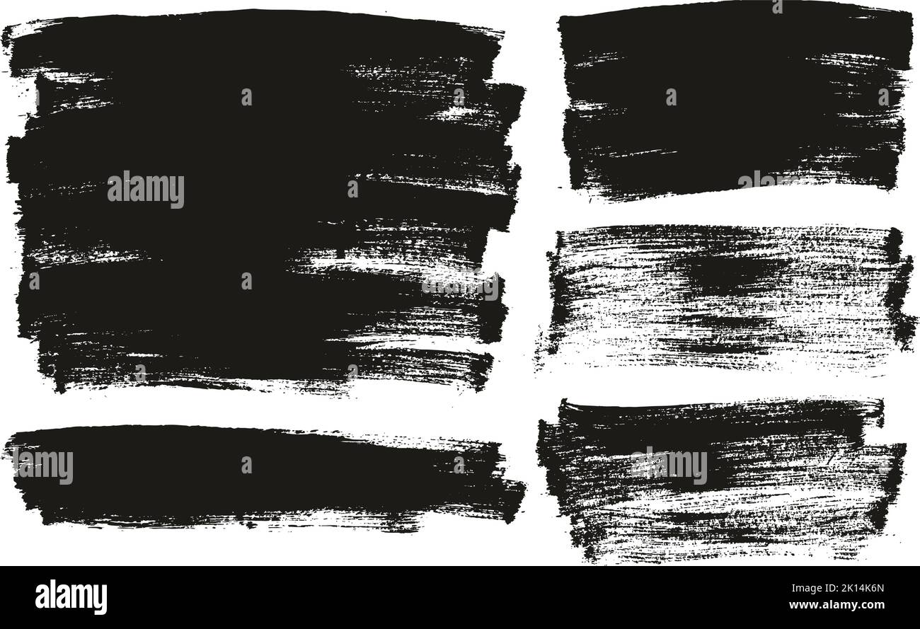 Flat Paint Brush Thin Long Background Mix High Detail Abstract Vector ...