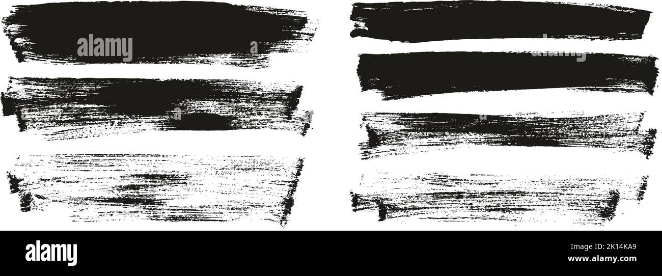 Flat Paint Brush Thin Long Background Mix High Detail Abstract Vector ...