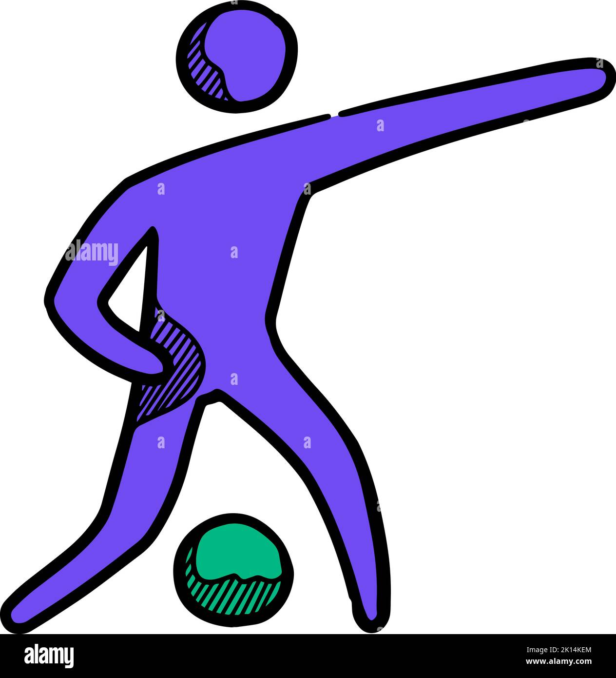 Color football player icon Stock Vector Image & Art - Alamy