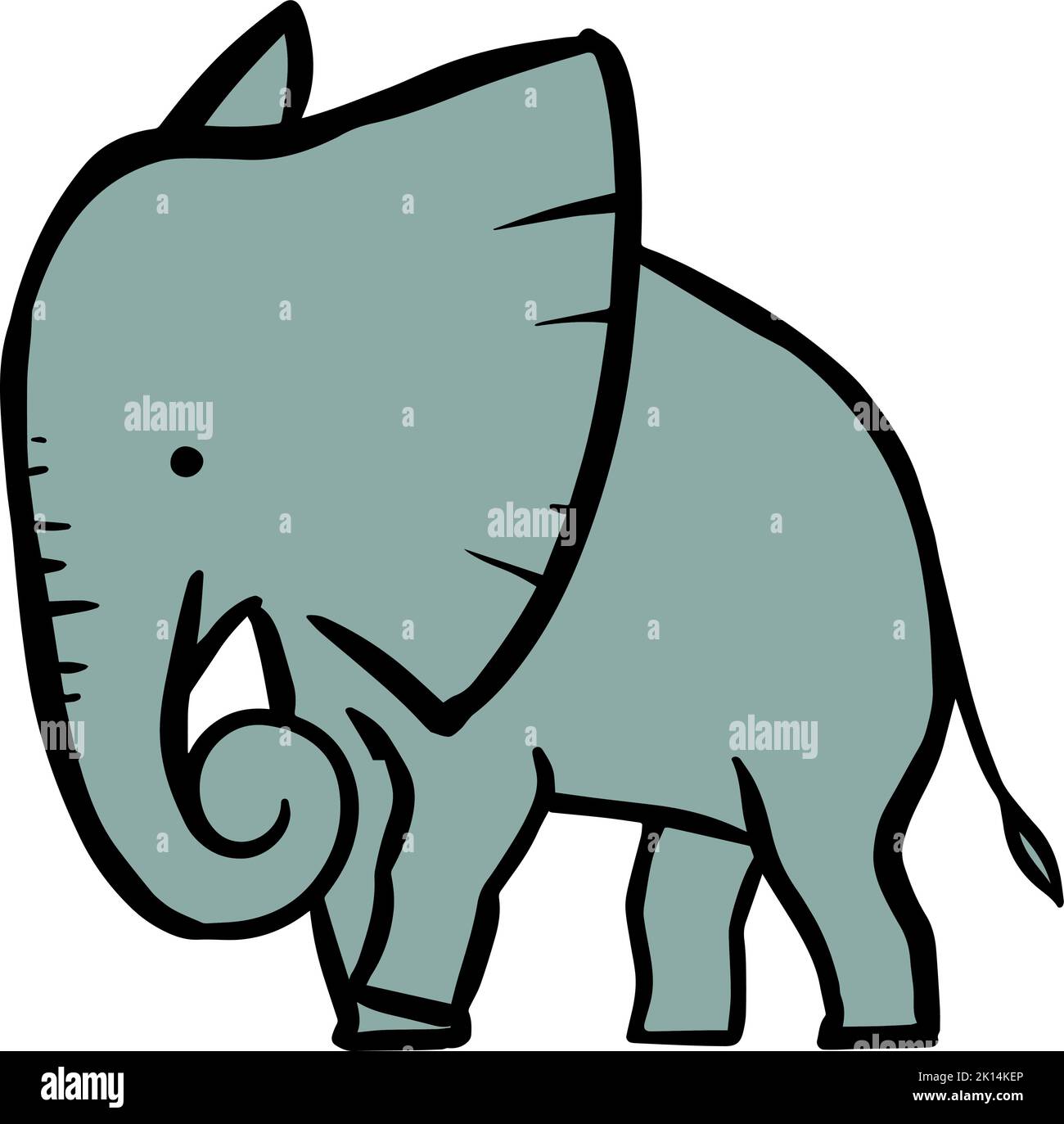 Color hand drawn elephant Stock Vector Image & Art - Alamy
