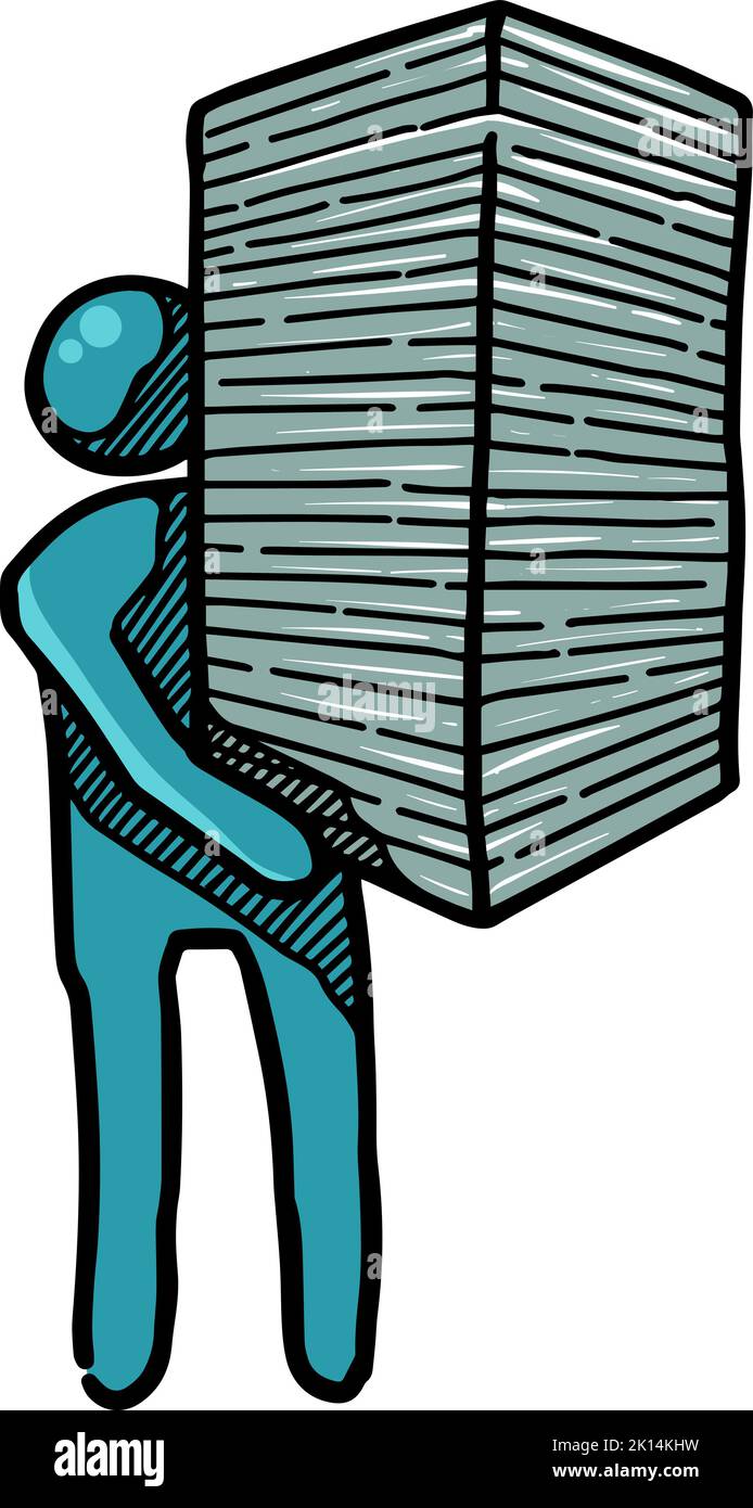 Color man holding pile of papers icon Stock Vector Image & Art - Alamy