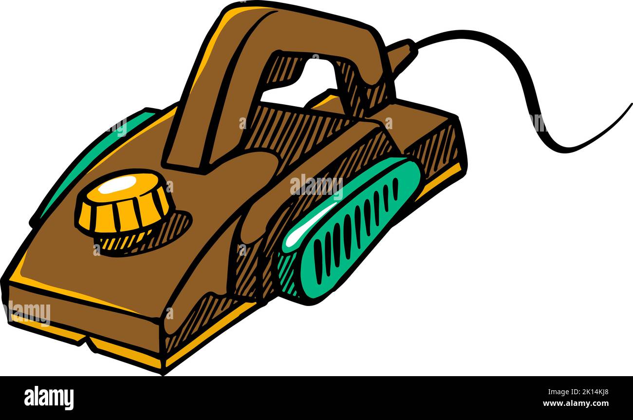Woodworking wood planer carpenter Stock Vector Images - Alamy