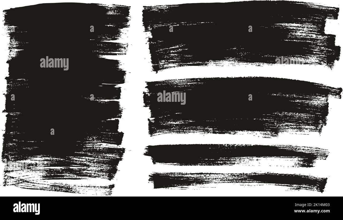 Flat Paint Brush Thin Long Background Mix High Detail Abstract Vector ...