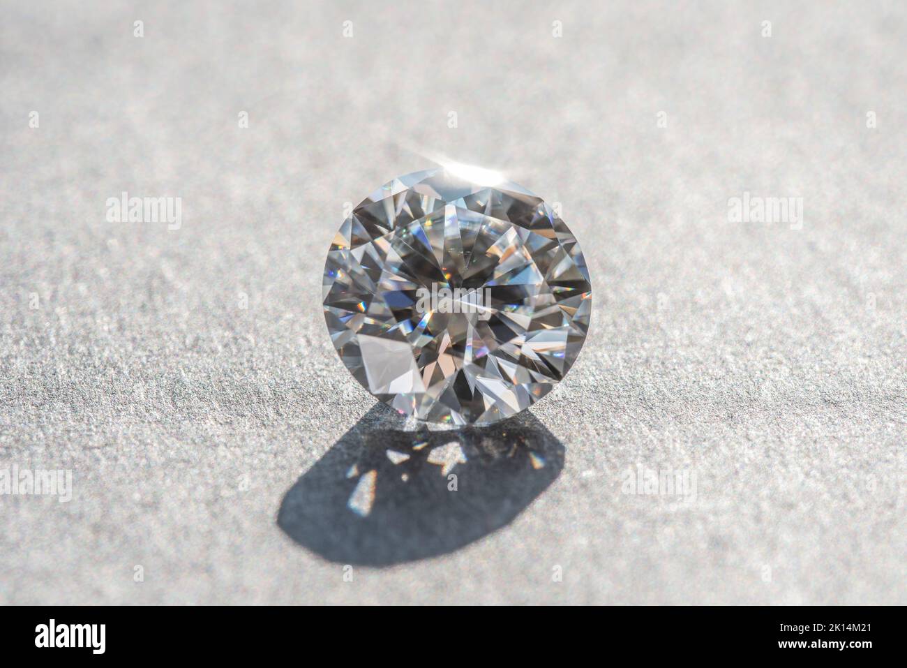 Big Large Carat Diamond Gemstone on Grey Background Stock Photo - Alamy