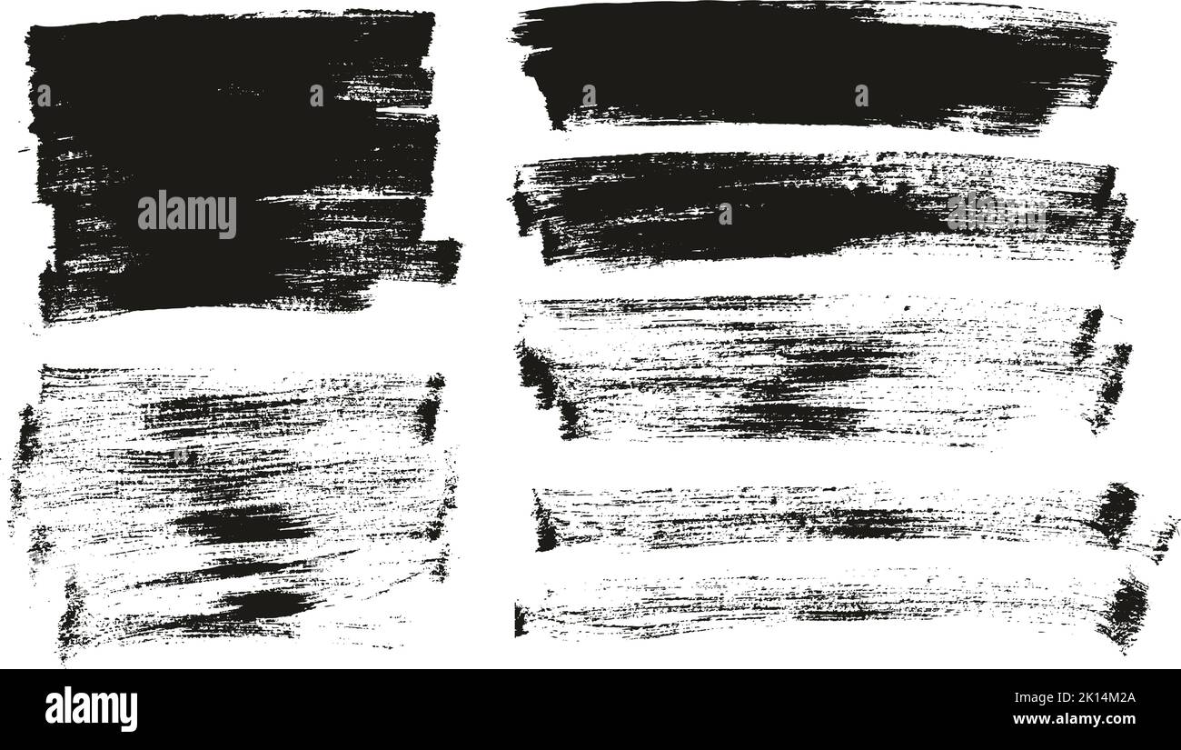 Flat Paint Brush Thin Long Background Mix High Detail Abstract Vector ...