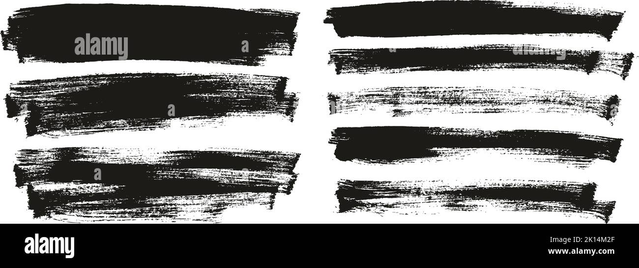 Flat Paint Brush Thin Long Background Mix High Detail Abstract Vector ...