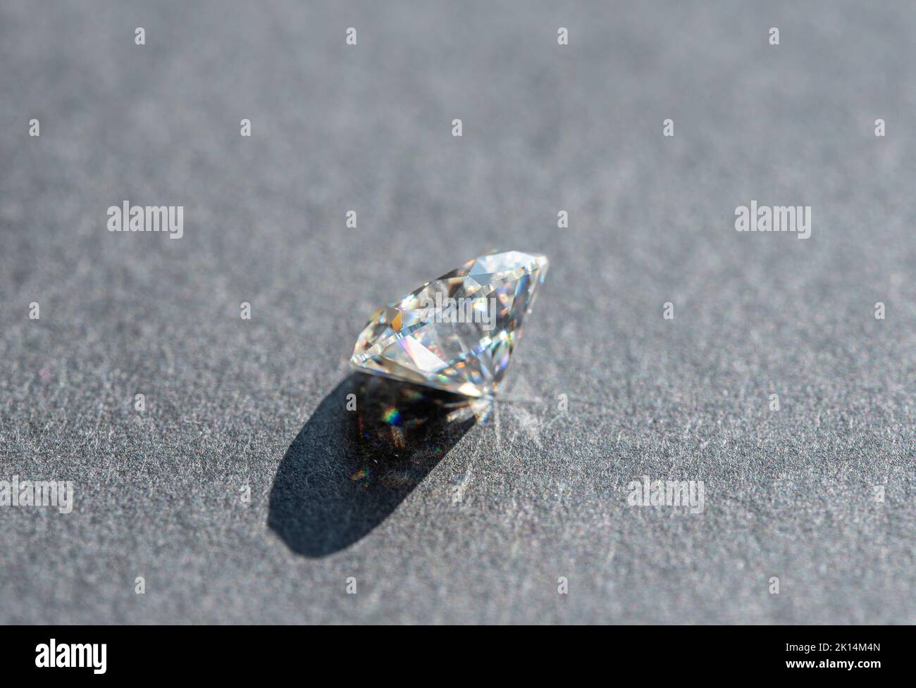 Big Carat Diamond Gemstone on Grey Background Stock Photo - Alamy