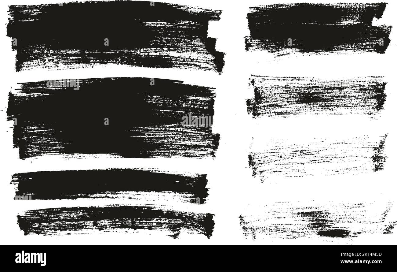 Flat Paint Brush Thin Long Background Mix High Detail Abstract Vector ...