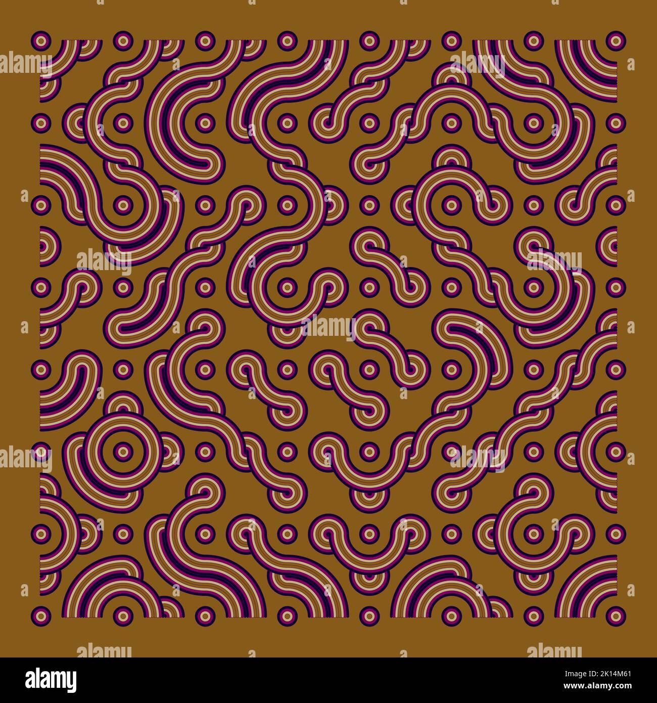 Random color rounded truchet tiling illustration Stock Vector Image ...