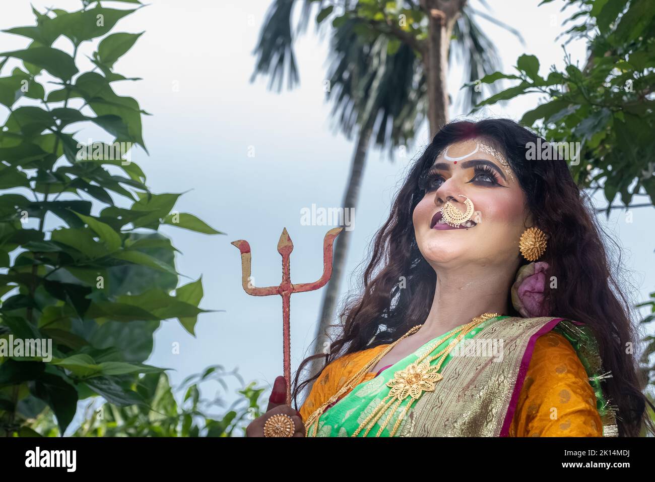 Concept Agomoni,mahalaya shoot-Forms of Parvati with traditional dress ...