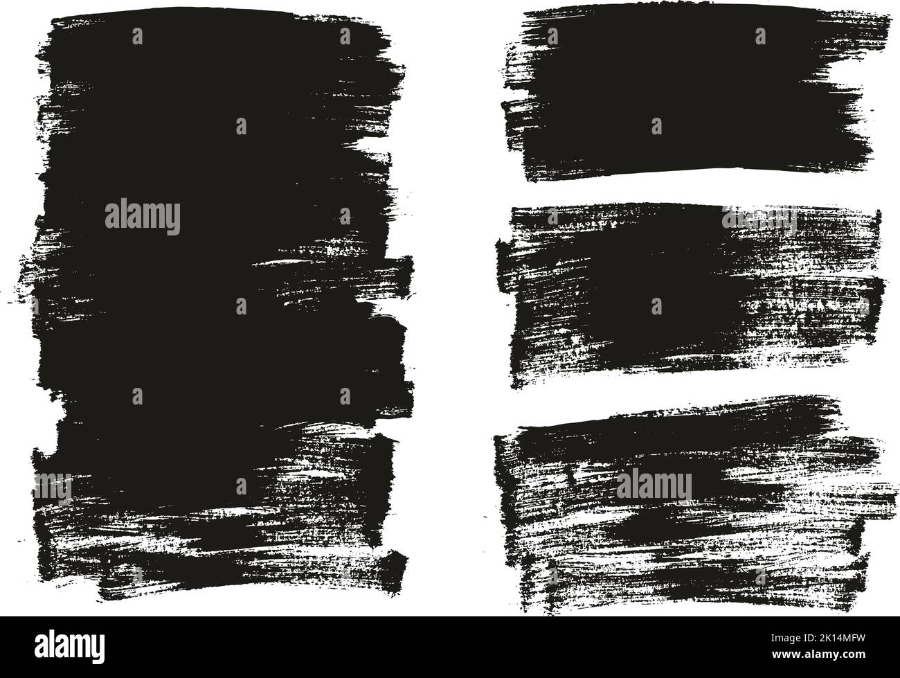 Flat Paint Brush Thin Long Background Mix High Detail Abstract Vector ...