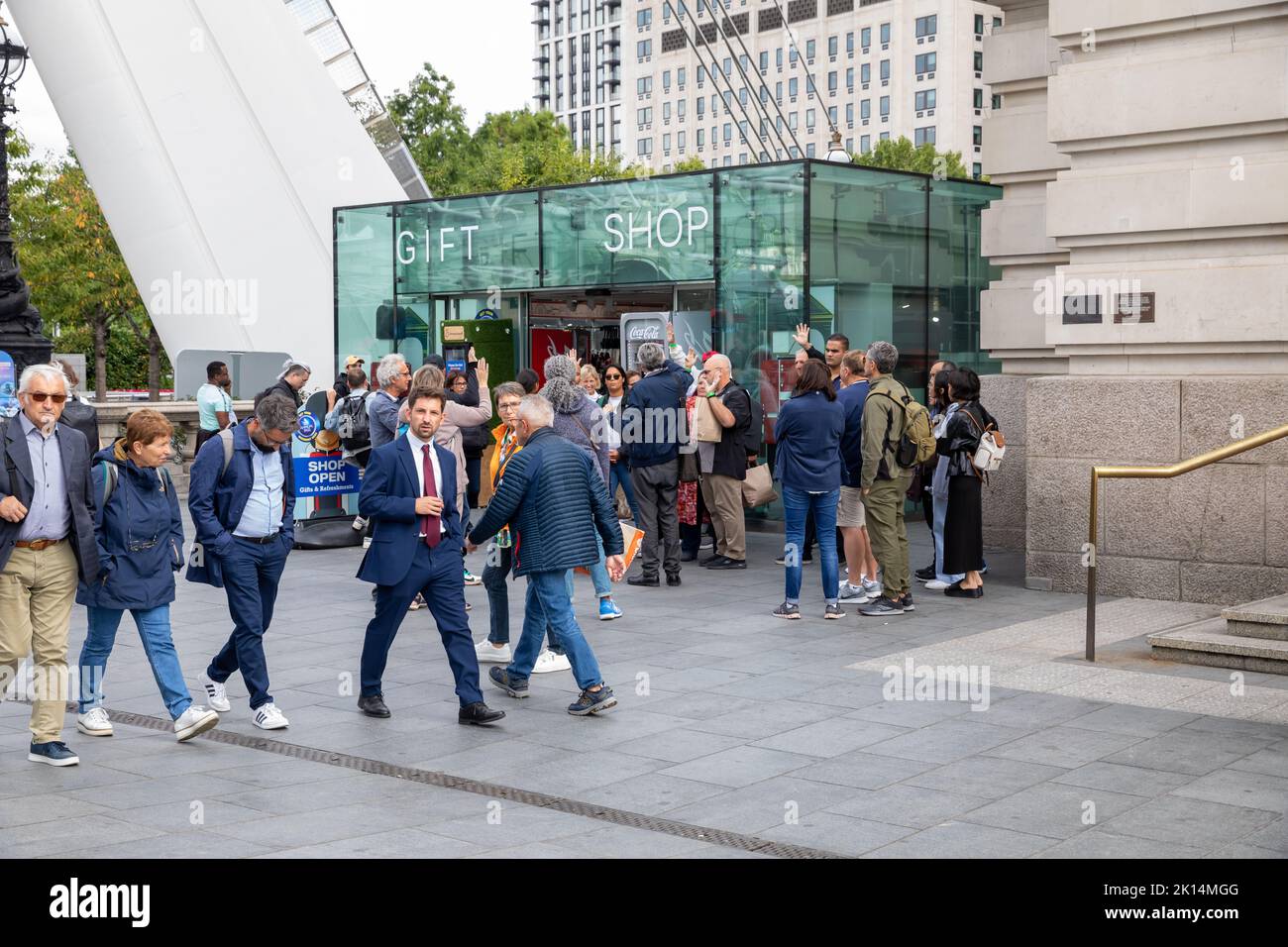 London,UK,15th September 2022,The Lying in State queue continues to ...