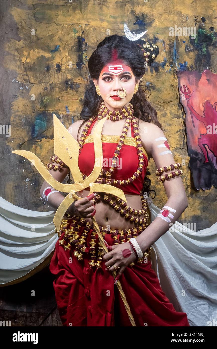 Concept Agomoni,mahalaya shoot-Forms of Parvati with traditional dress ...