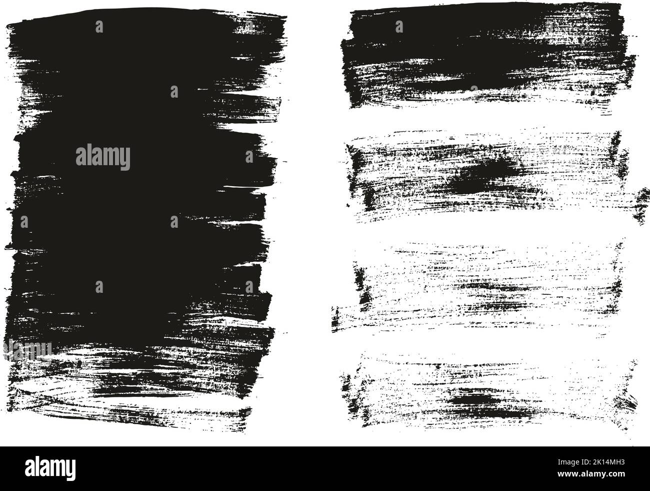 Flat Paint Brush Thin Long Background Mix High Detail Abstract Vector ...