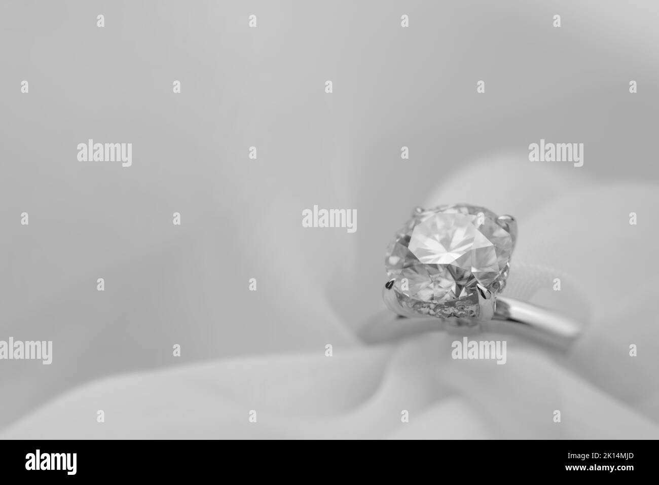 Golden Wedding Ring With Diamond on White Soft Background Stock Photo ...