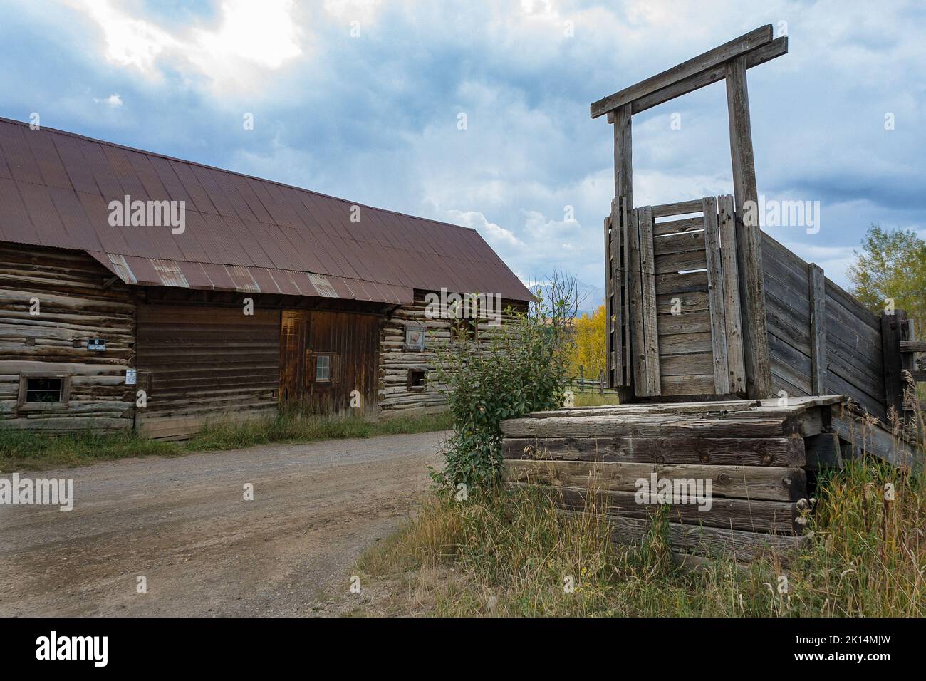 Vintage Sheep Barn in Western Colorado on Last Dollar Road Stock Photo ...