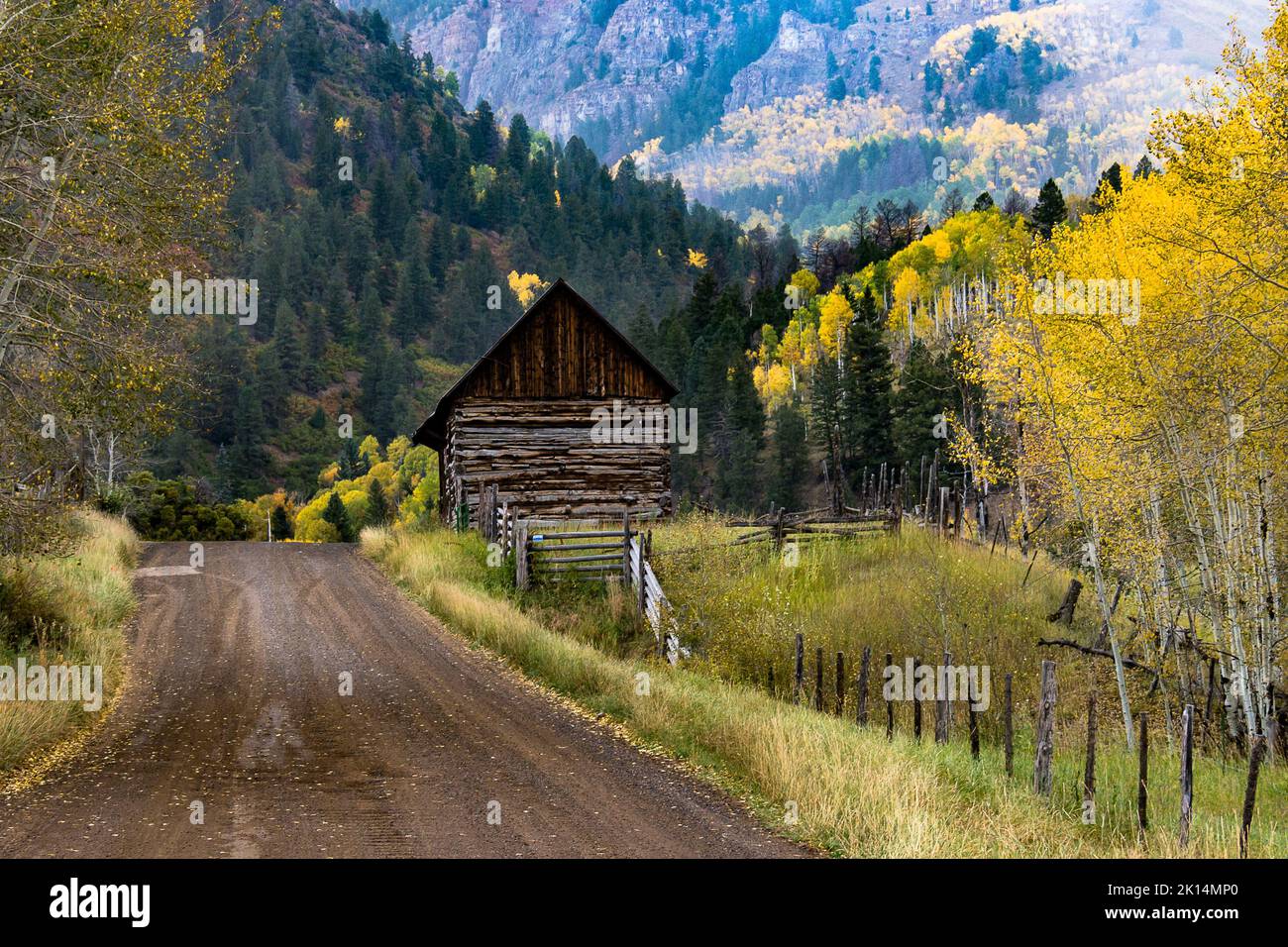 Vintage Sheep Barn in Western Colorado on Last Dollar Road Stock Photo ...