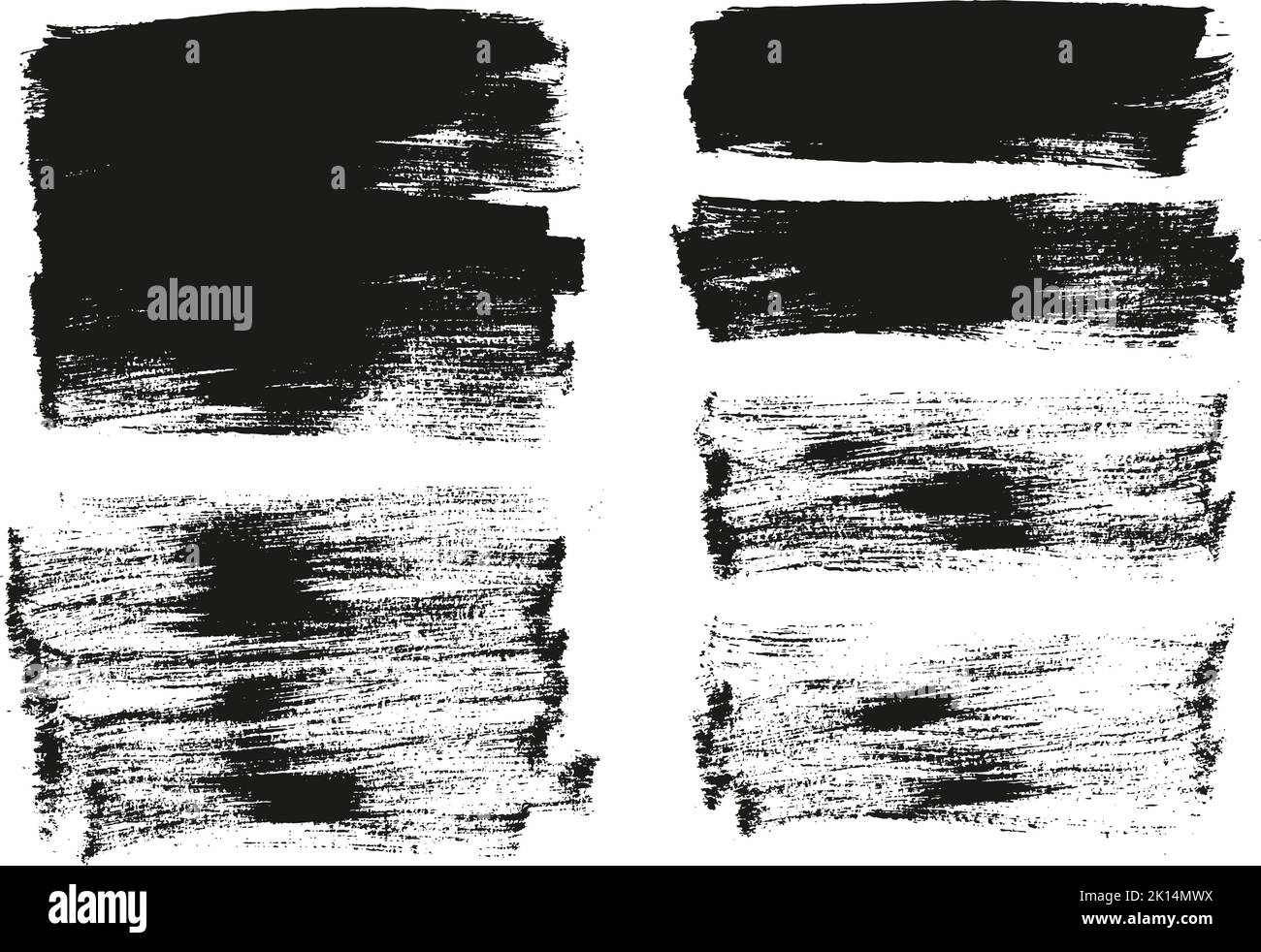 Flat Paint Brush Thin Long Background Mix High Detail Abstract Vector ...