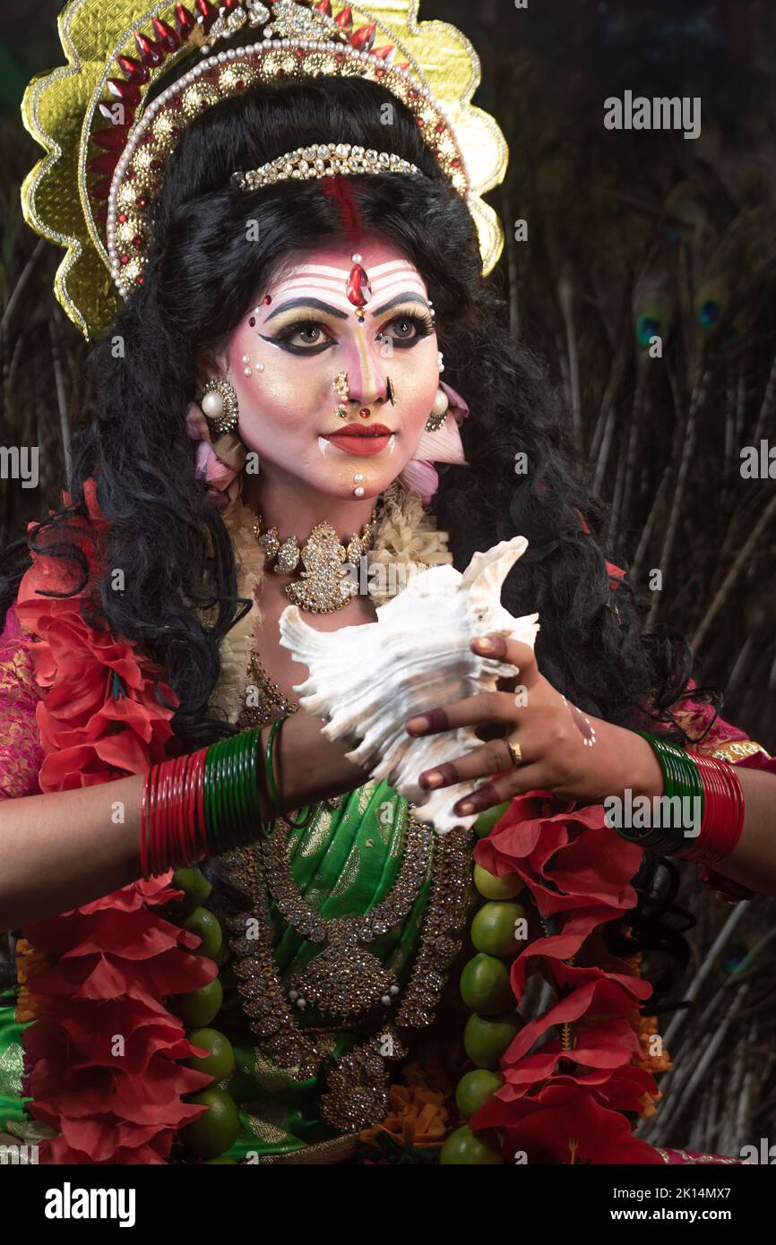 Concept Agomoni,mahalaya shoot-Forms of Parvati with traditional dress ...