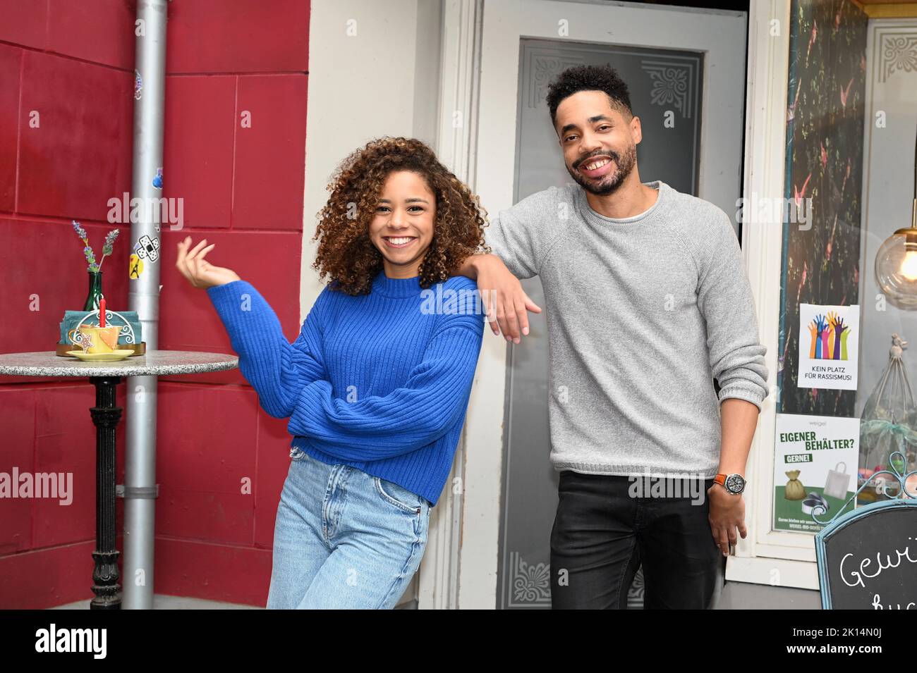 Cologne, Germany. 15th Sep, 2022. Actors Jess Maura ( plays Paula ) and ...