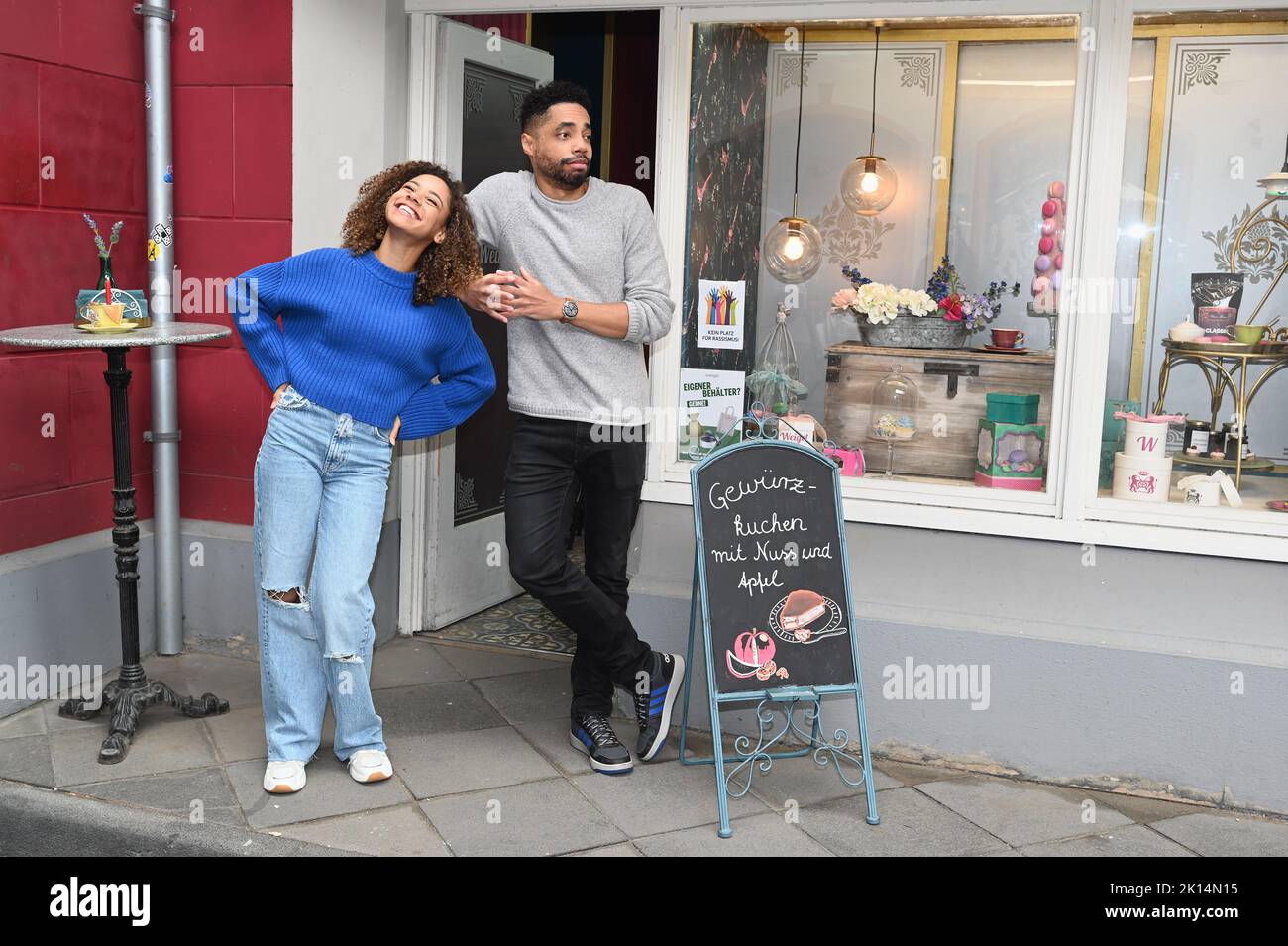 Cologne, Germany. 15th Sep, 2022. Actors Jess Maura ( plays Paula ) and ...
