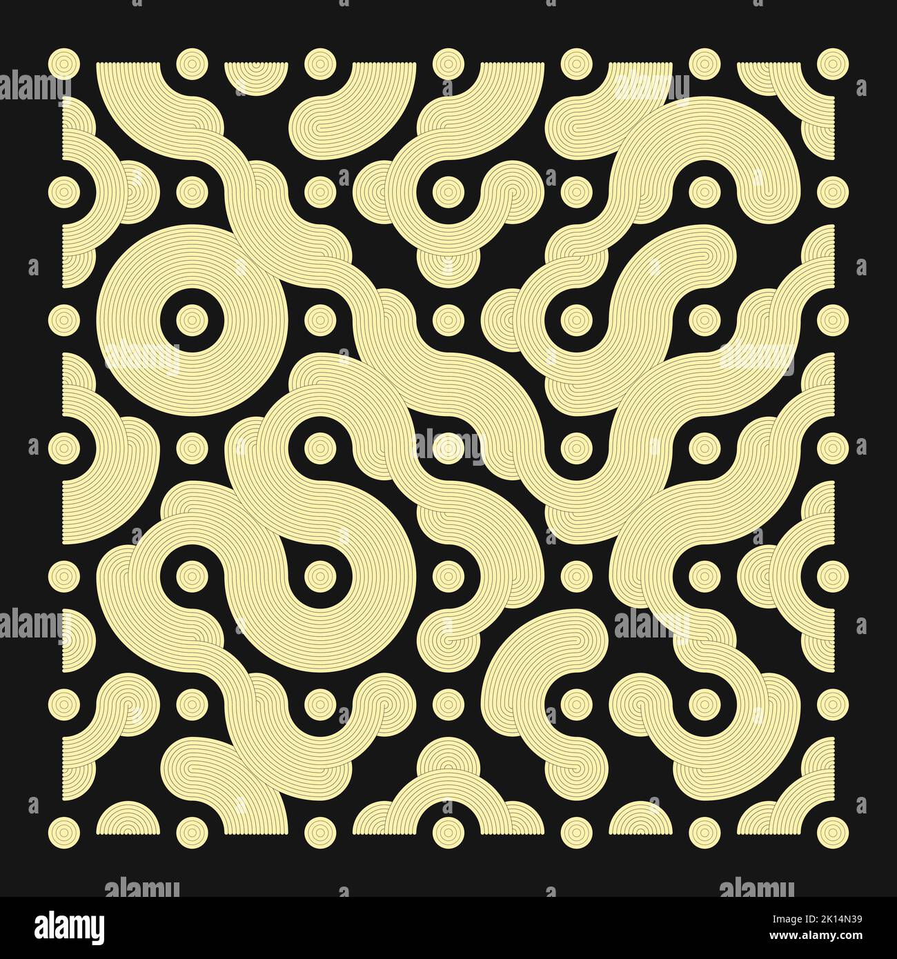 Random color rounded truchet tiling illustration Stock Vector Image ...