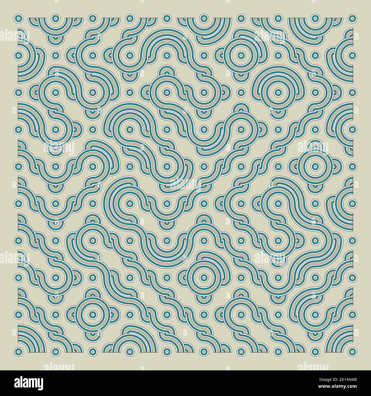 Random color rounded truchet tiling illustration Stock Vector Image ...