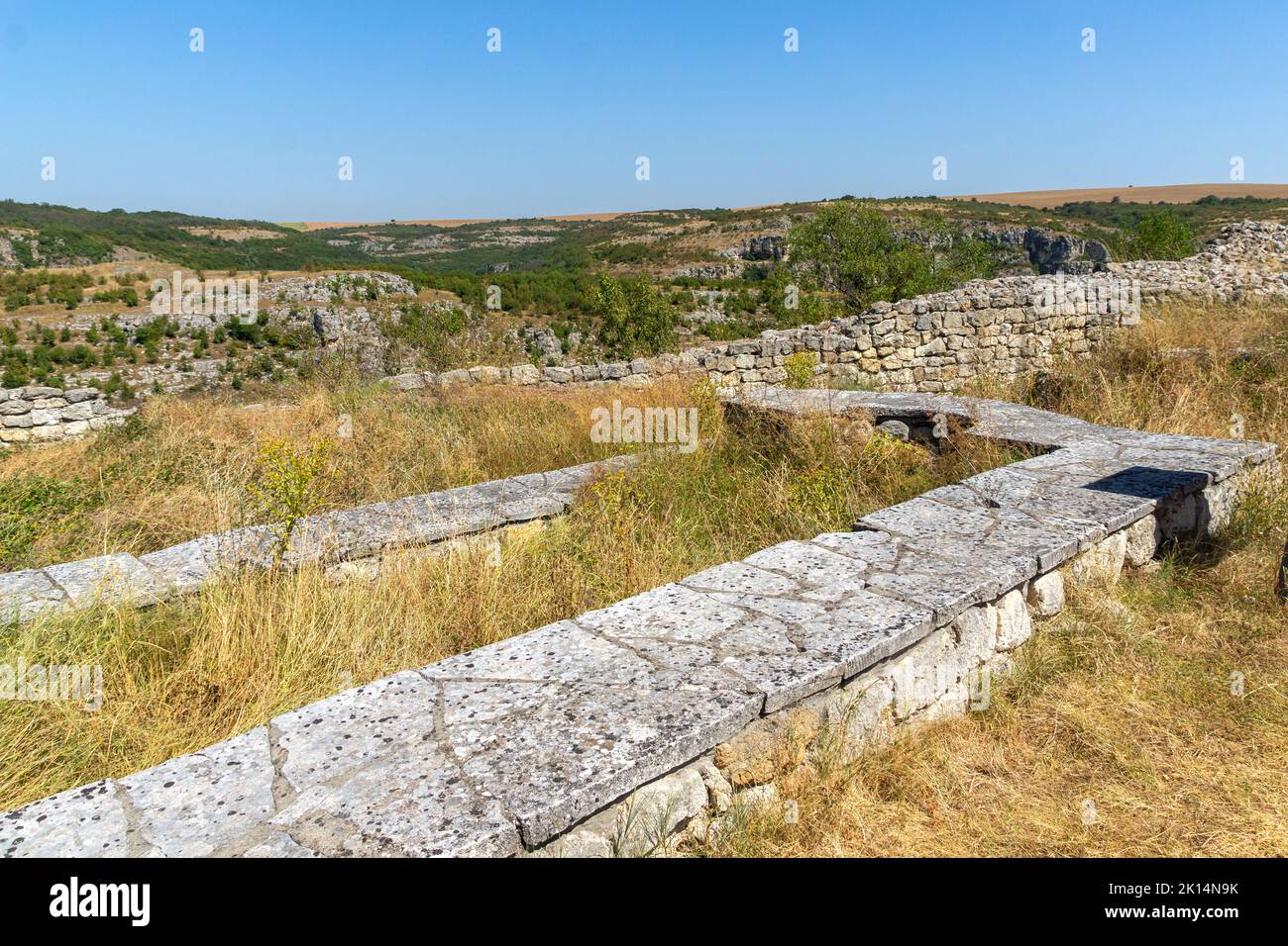 Ruins of medieval fortificated city of Cherven from period of Second ...