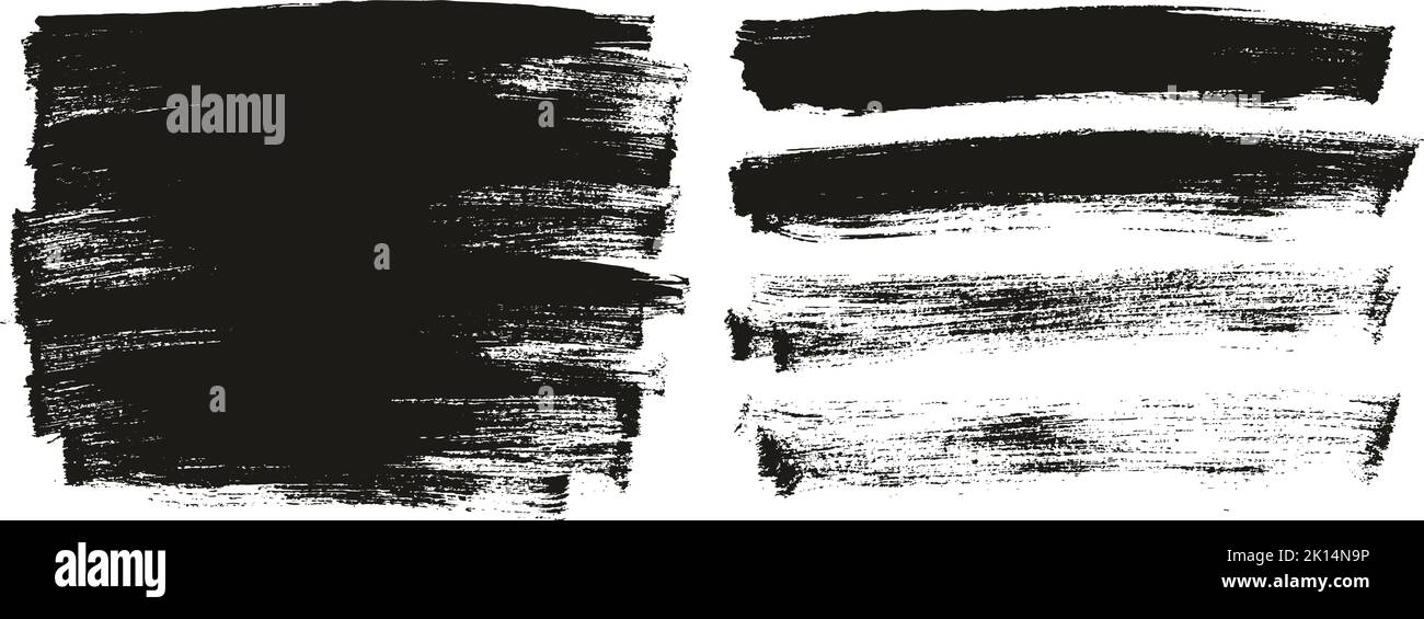 Flat Paint Brush Thin Long Background Mix High Detail Abstract Vector ...