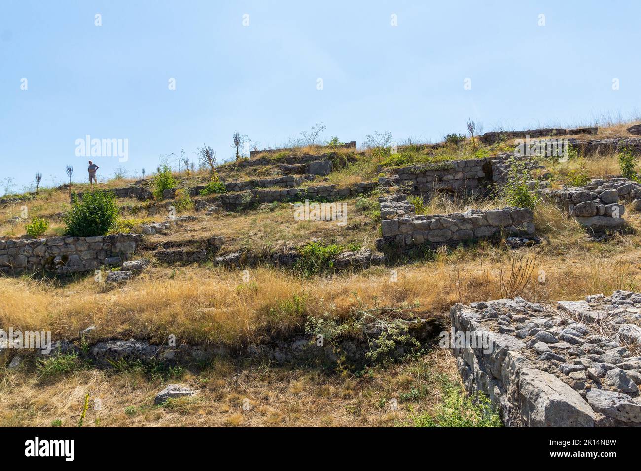 Ruins of medieval fortificated city of Cherven from period of Second ...