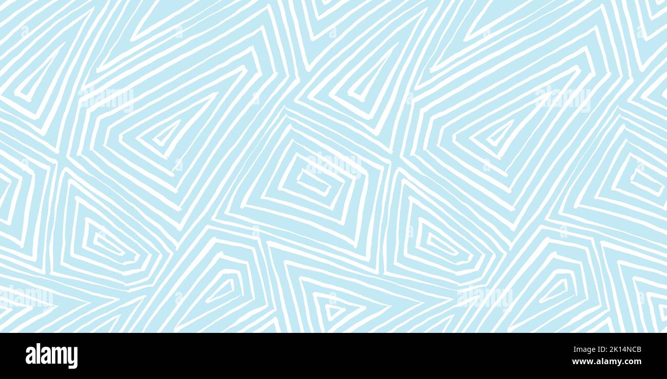 Seamless playful hand drawn light blue abstract geometric polygon ...