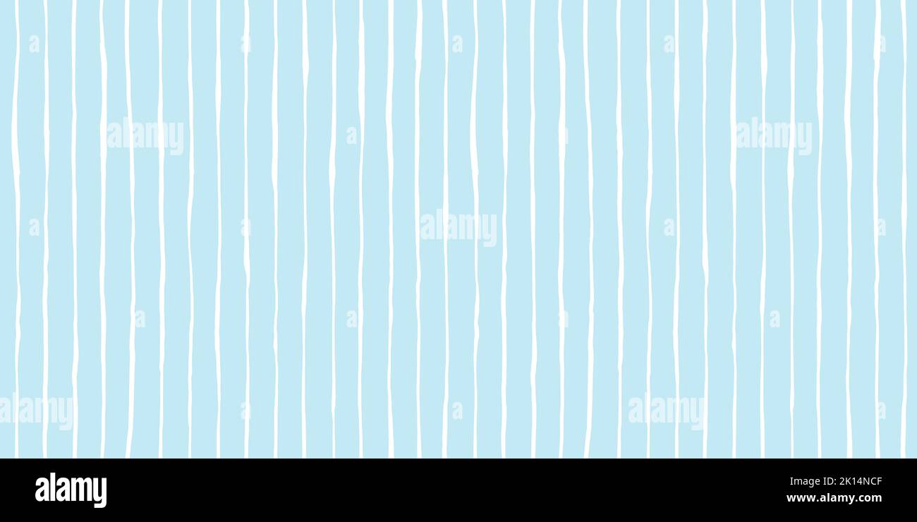 Seamless playful hand drawn light pastel blue pin stripe fabric pattern ...