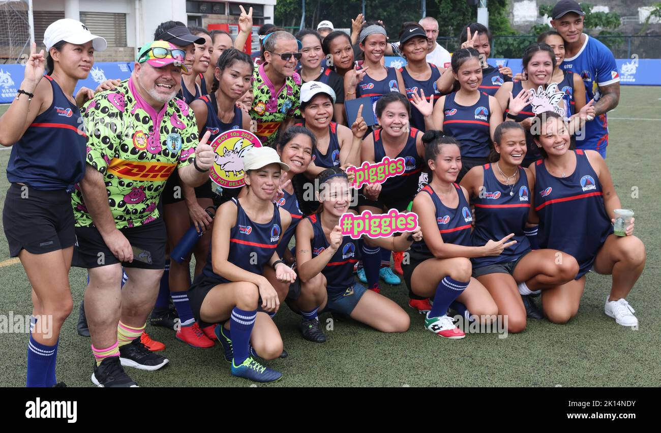 Anson Bailey (Left Second) and players from the Philippine Volcanoes ...