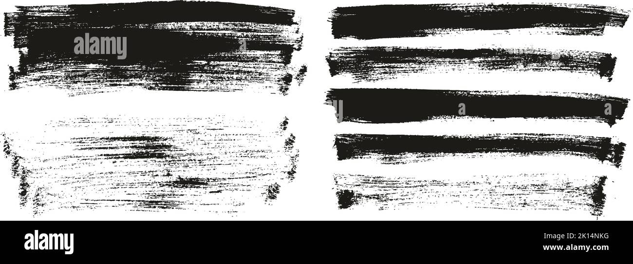 Flat Paint Brush Thin Long Background Mix High Detail Abstract Vector ...