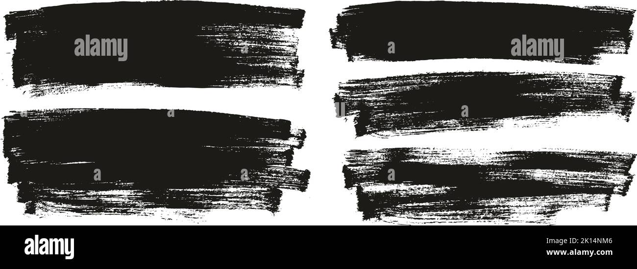 Flat Paint Brush Thin Long Background Mix High Detail Abstract Vector ...