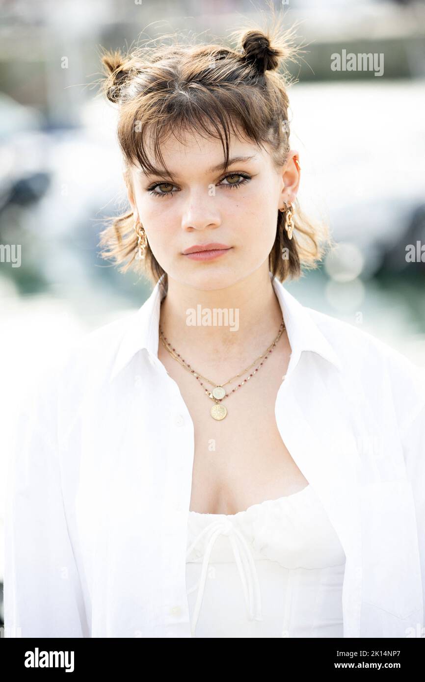 Aminthe Audiard attends Lycee Toulouse Lautrec photocall during the La ...