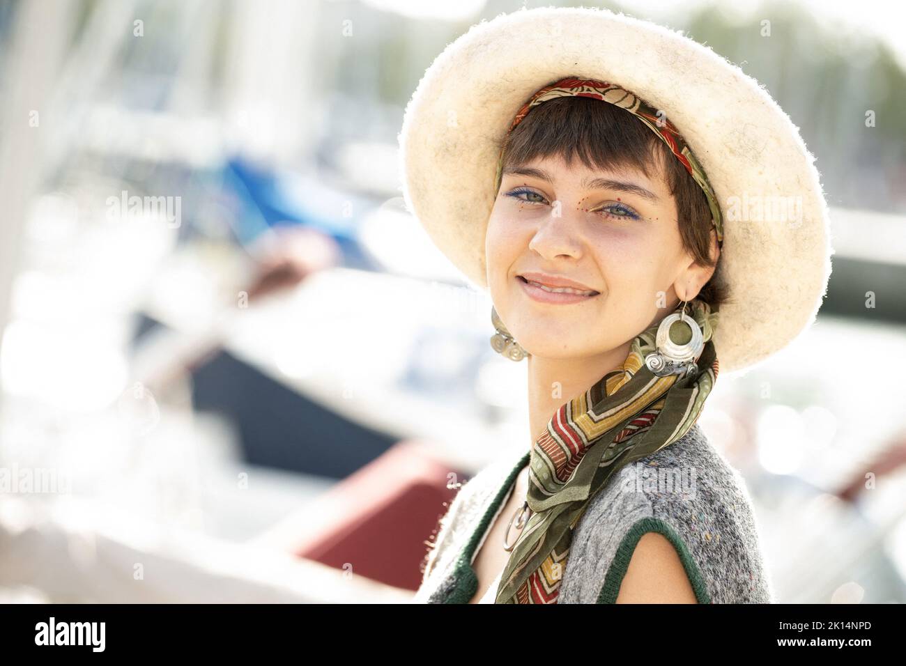 Juliette Halloy attends Lycee Toulouse Lautrec photocall during the La ...
