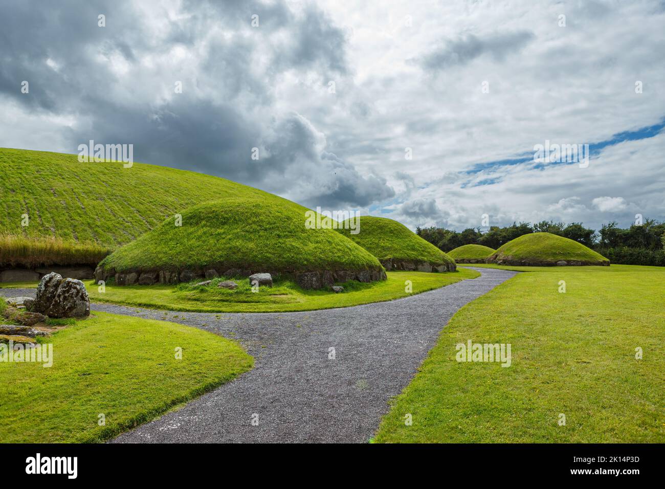 The megalithic tombs of Newgrange in Ireland Stock Photo - Alamy