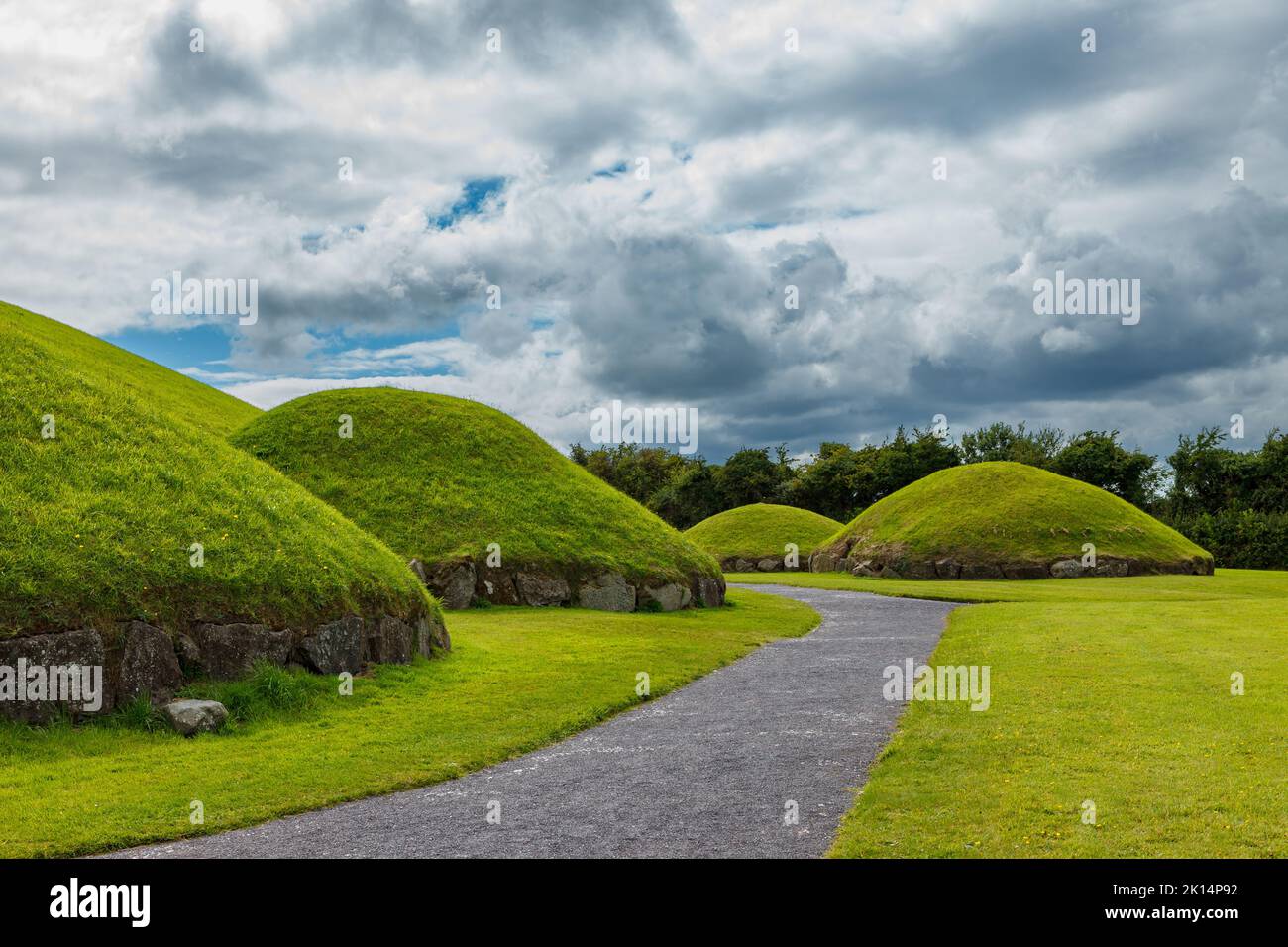 The megalithic tombs of Newgrange in Ireland Stock Photo - Alamy