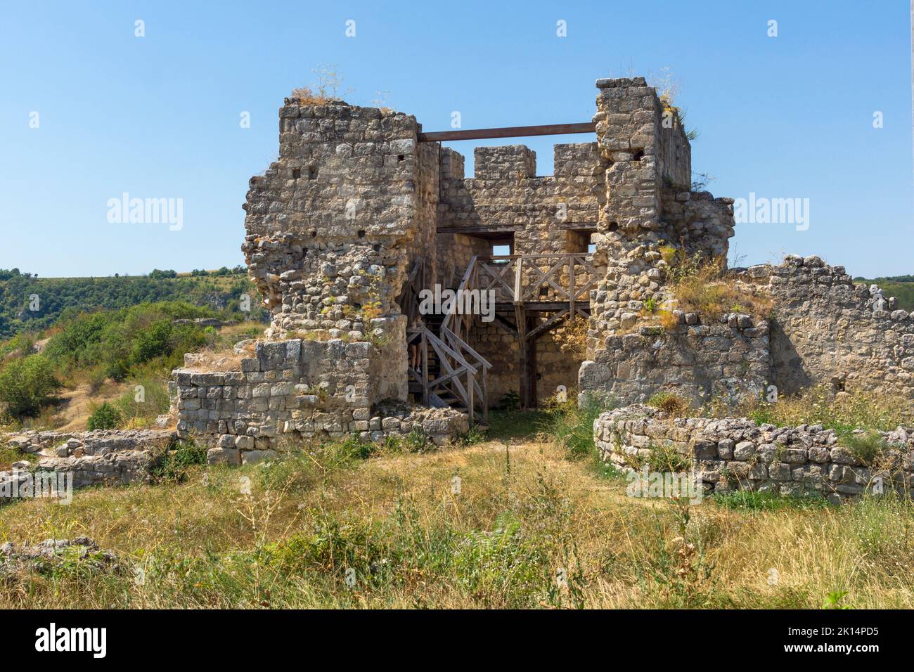 Ruins of medieval fortificated city of Cherven from period of Second ...