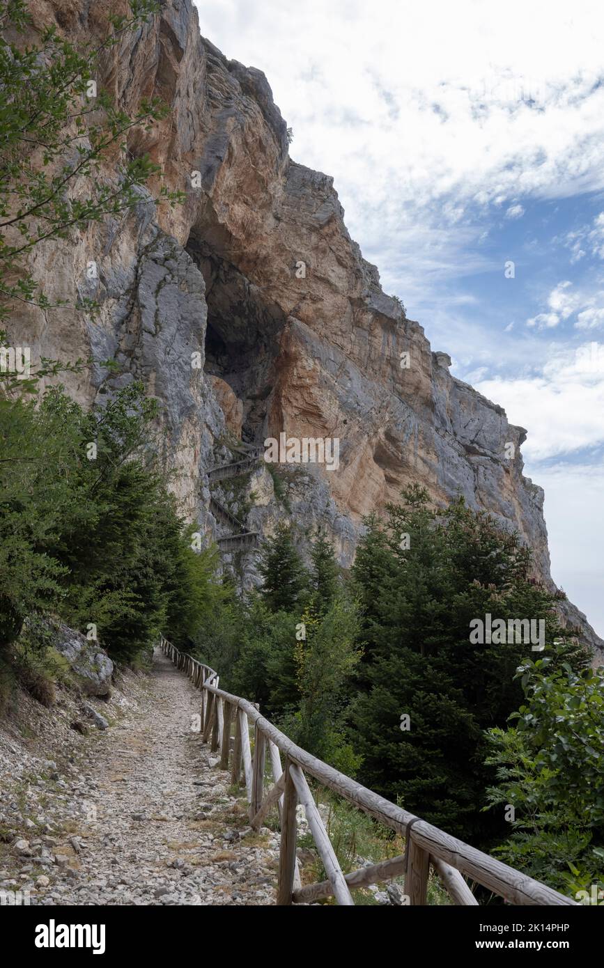 Entry of the Cavallone's Cave, Lama dei Peligni, Chieti, Abruzzo, Italy ...