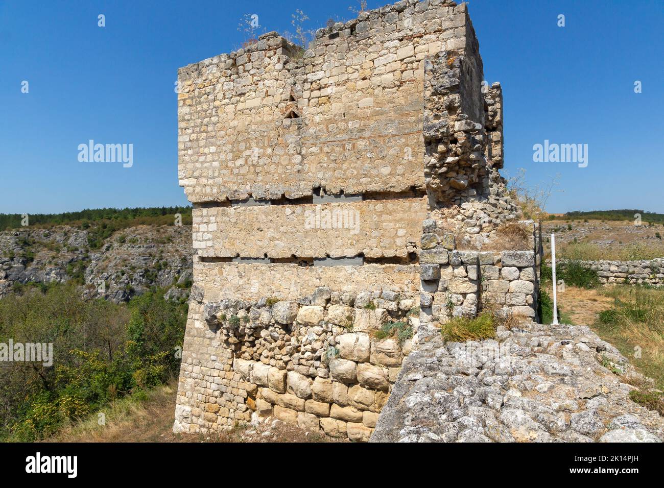 Ruins of medieval fortificated city of Cherven from period of Second ...