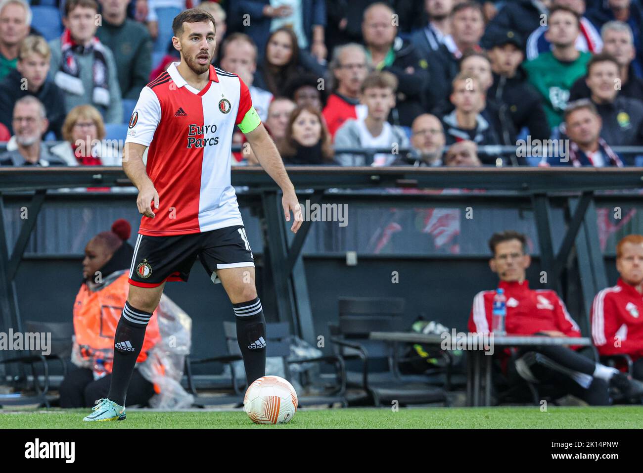 ROTTERDAM, NETHERLANDS - SEPTEMBER 15: Orkun Kokcu of Feyenoord during the UEFA Europa League ...
