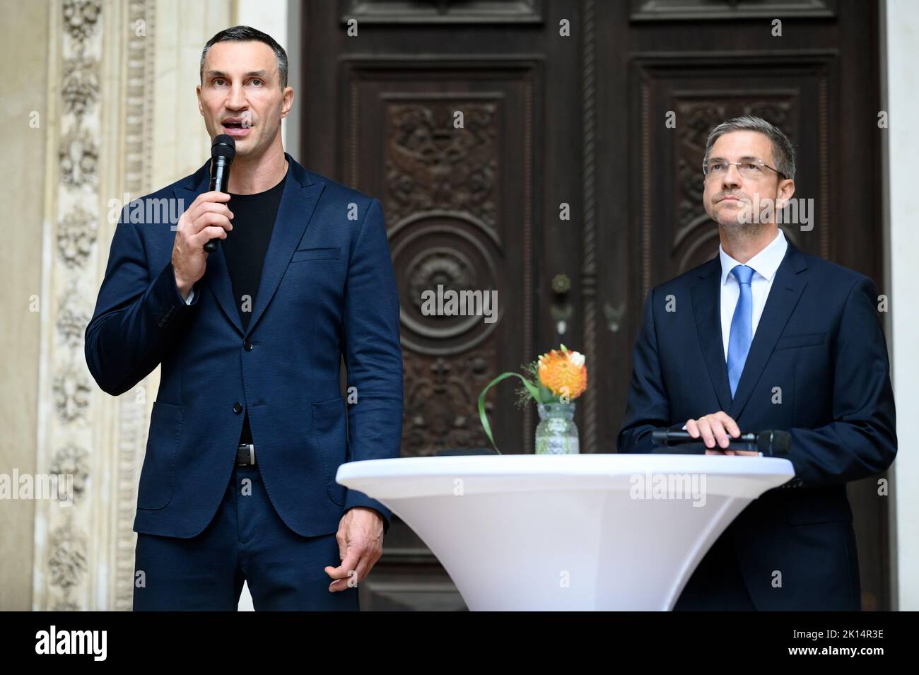 Potsdam, Germany. 15th Sep, 2022. Wladimir Klitschko and Mike Schubert ...