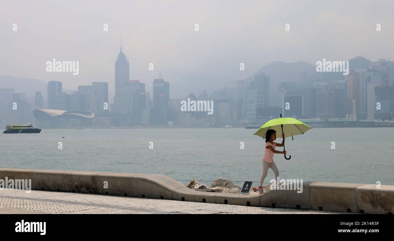 Air pollution weather, West Kowloon Cultural District. The ...